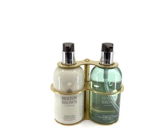 Double Caddy Style Brass Soap Dispenser Wall Bracket to Suit Many Major ...