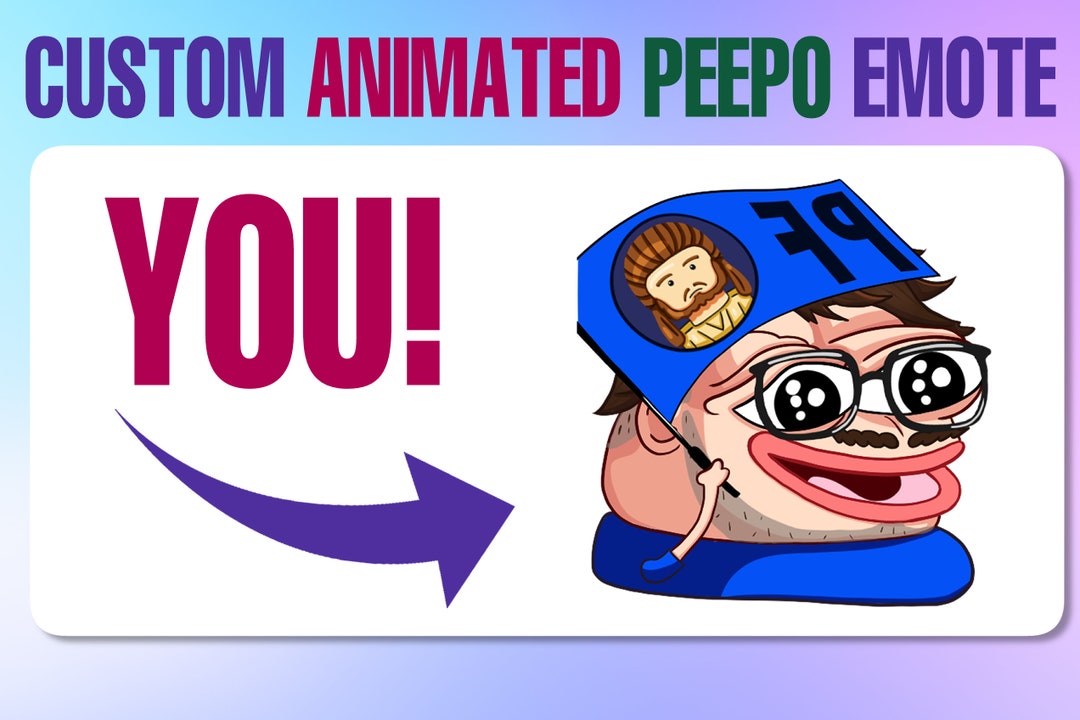 CUSTOM ANIMATED Peepo / Pepe Flag Emote | NEW Twitch Emote Custom | Gif | Discord | Twitch - Etsy