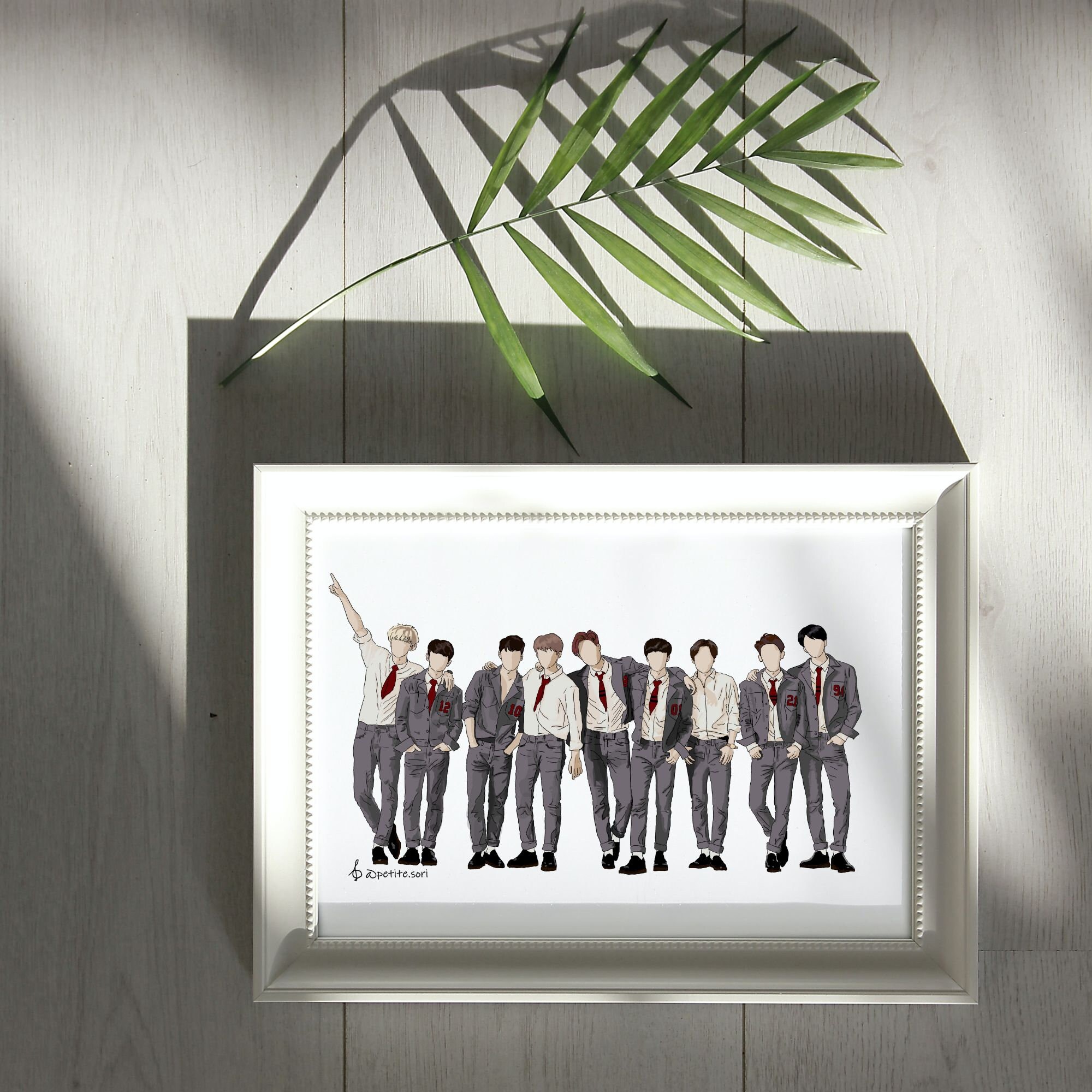 Kpop EXO Printable Digital Wall Art, Fanart Digital Download, Aesthetic ...