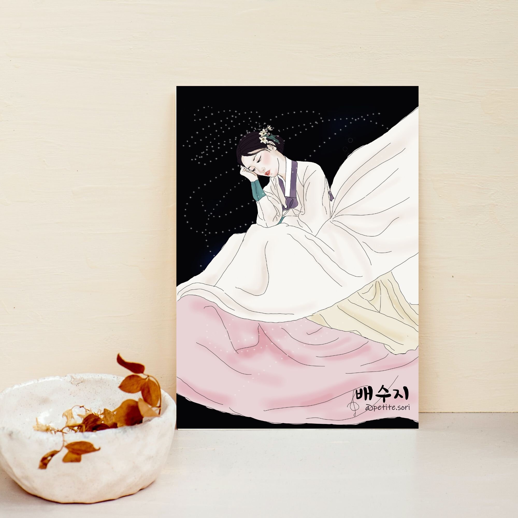 Bae Suzy (배수지) in Hanbok Fanart Printable Wall Art Digital Download ...