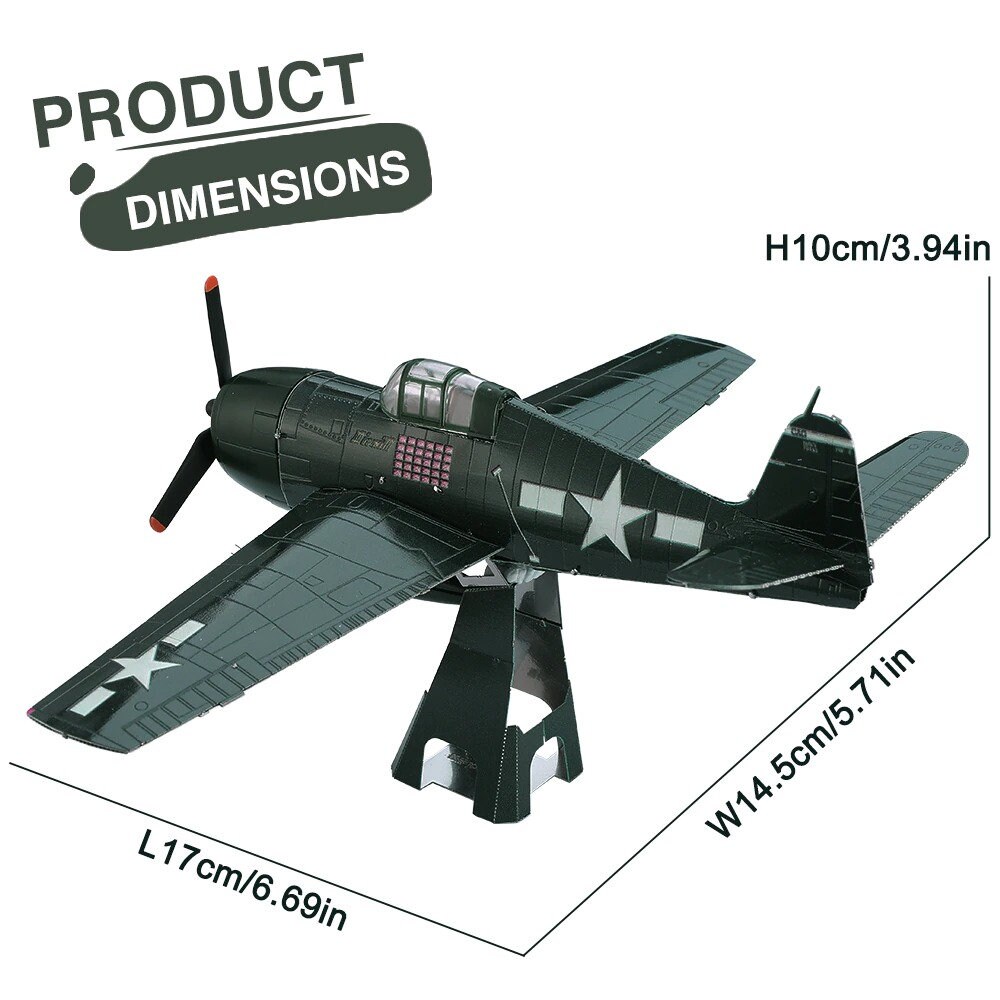 Piececool 3D Metal Puzzle Douglas SBD Dauntless Model Kits 3D Jigsaw ...