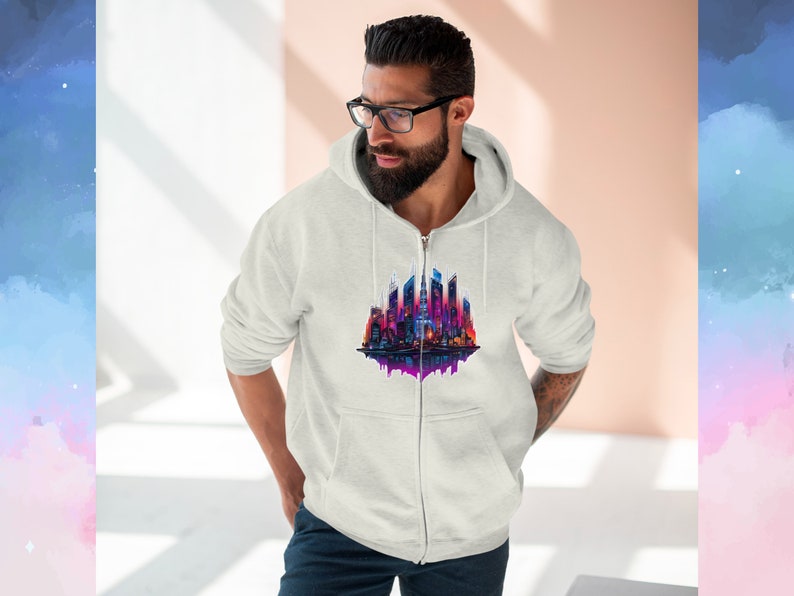 A Futuristic Cyberpunk Skyline POD PNG File Download, Ready for Phone ...