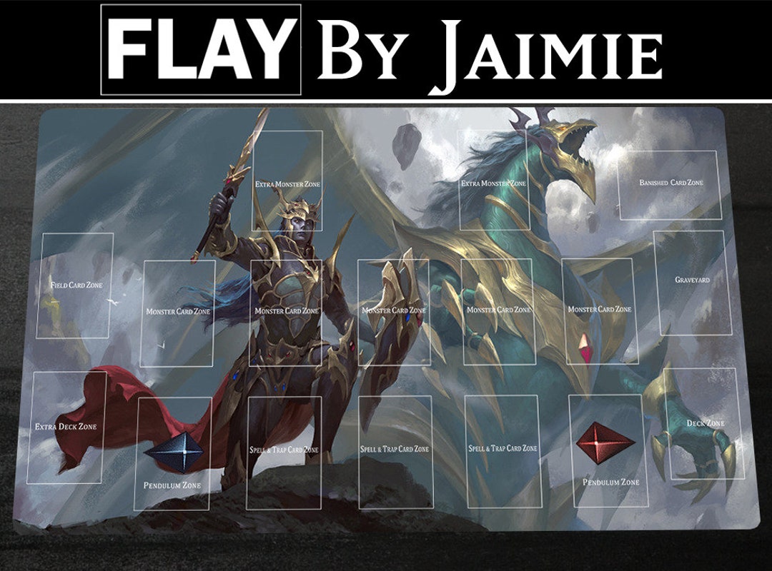 YGO Playmat Black Luster Soldier and Chaos Emperor Dragon With Free ...