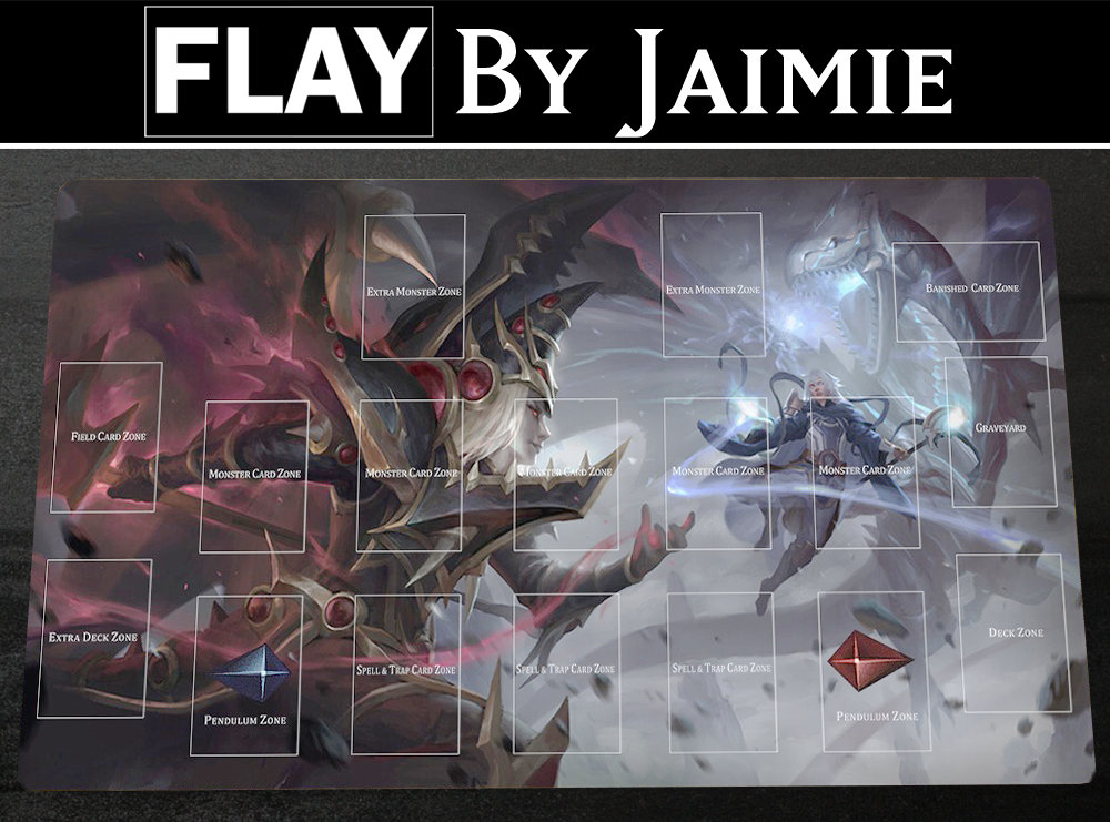 YGO Playmat Red-eyes Dragoon Vs Blue-eyes With Free Carry Bag | Premium ...