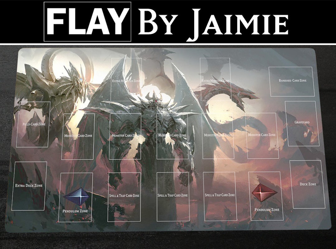 YGO Playmat Egyptian Gods With Free Carry Bag | Premium Fabric Custom ...