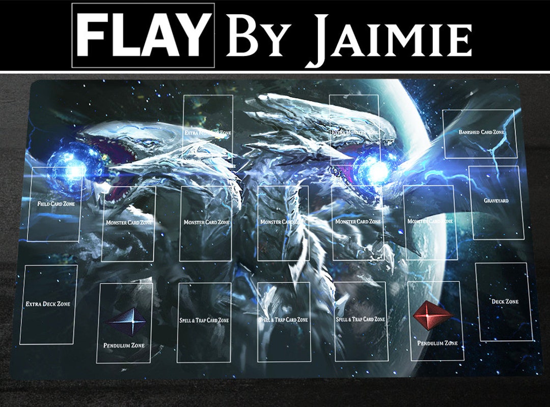 YGO Playmat Blue-eyes Twin Burst Dragon With Free Carry Bag | Premium ...