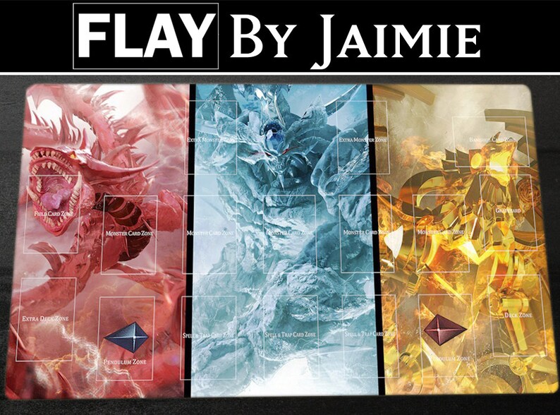 YGO Playmat Egyptian Gods With Free Carry Bag Premium Fabric Custom ...