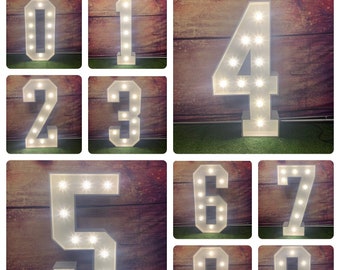 Light up Numbers 4ft - Etsy UK