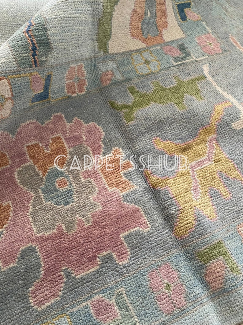 Pastel Colors 6x9 Ft. Oushak Rug - Handknotted Turkish Oushak Rug ...