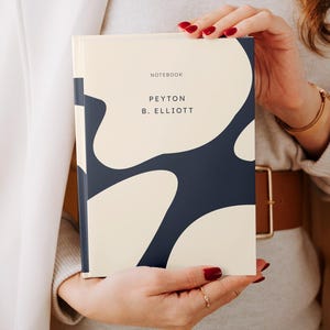 Modern Beige Notebook With Custom Name Student Planner Spiral Notebook ...
