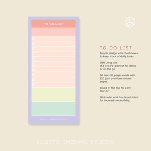 Colorful to Do List, Slim Notepad, Rainbow Daily Planner, Desk Pad ...