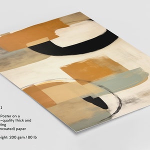 Japandi Abstract Wabi Sabi Art Print. Neutral Wall Art. Terracotta Modern Minimalist Canvas Art ...