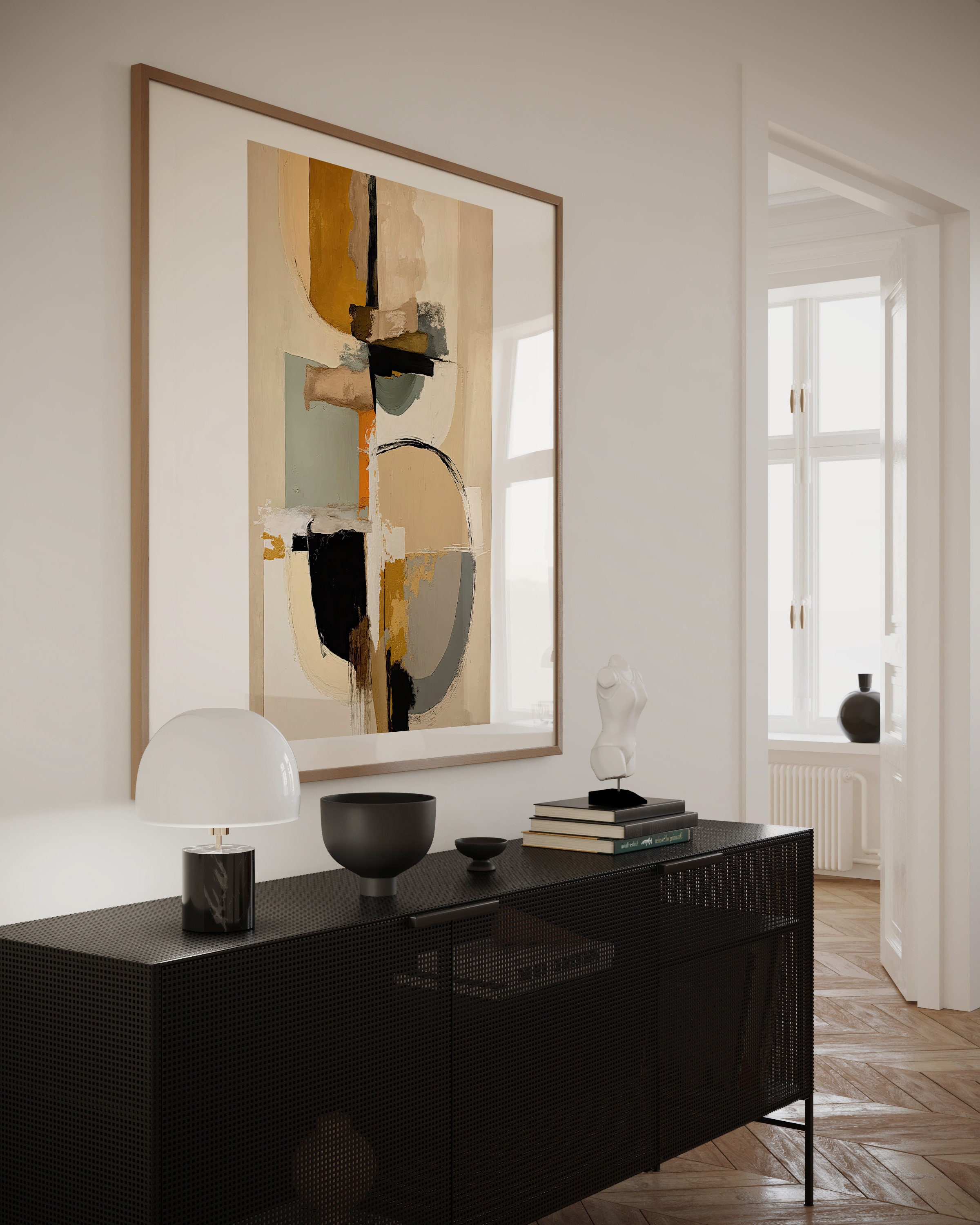 Wabi Sabi Neutral Wall Art. Japandi Abstract Art Print. - Etsy