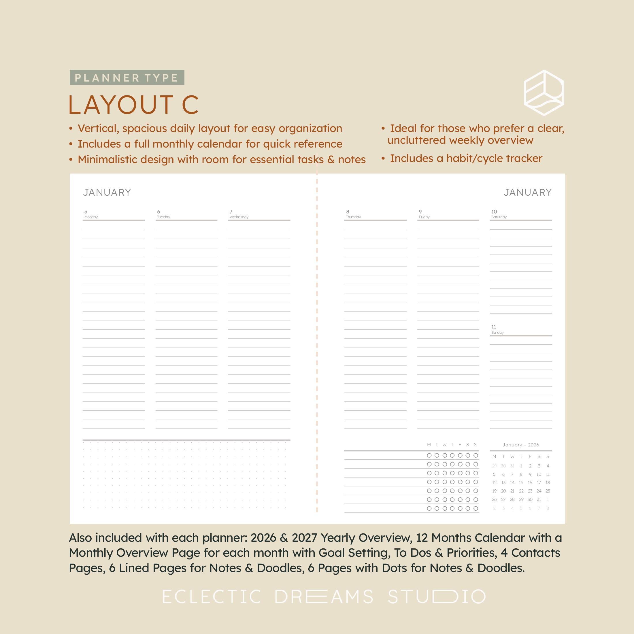 Planner settimanale personalizzato – Agenda giornaliera con nome ...