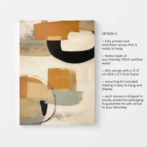 Japandi Abstract Wabi Sabi Art Print. Neutral Wall Art. Terracotta Modern Minimalist Canvas Art ...