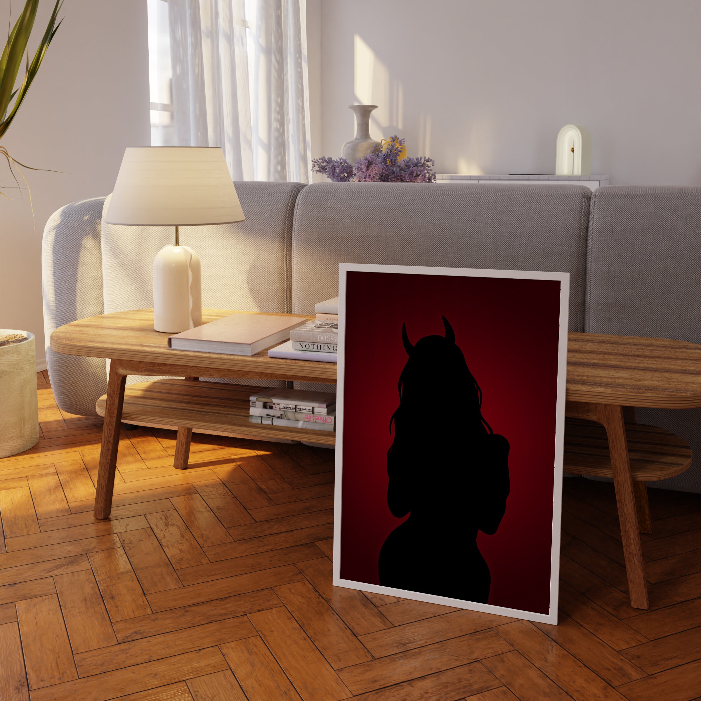 Devil Girl Art, Femme Fatale, Dark Coquette Room Decor, Gothic Wall Art ...