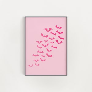 Pastel Pink Set of 2 Prints Pastel Goth Wall Art Halloween - Etsy