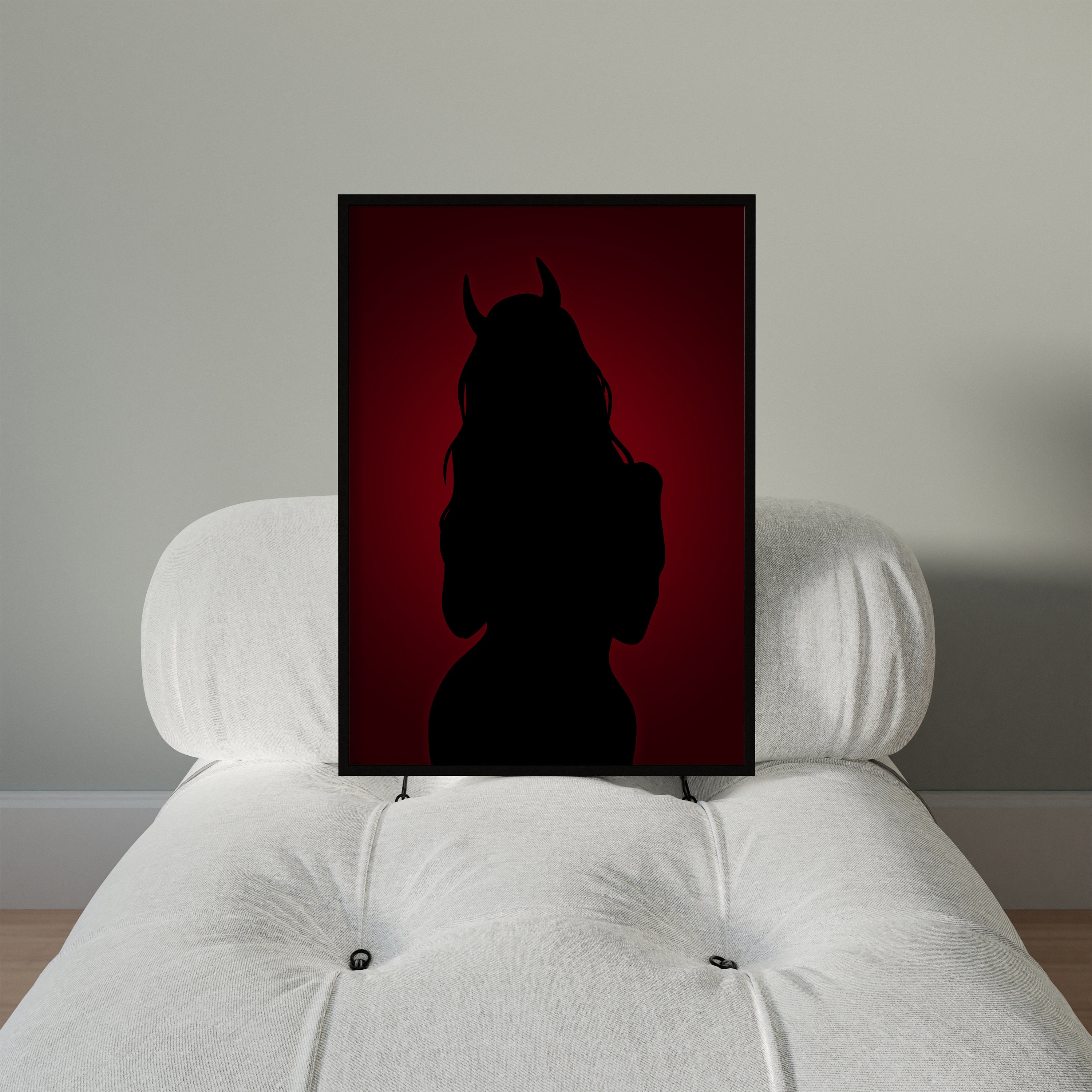 Devil Girl Art, Femme Fatale, Dark Coquette Room Decor, Gothic Wall Art ...
