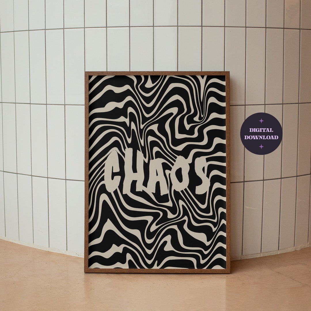 Y2k Grunge Poster, Chaos Wall Print, Funky Apartment Decor, Grunge Room ...