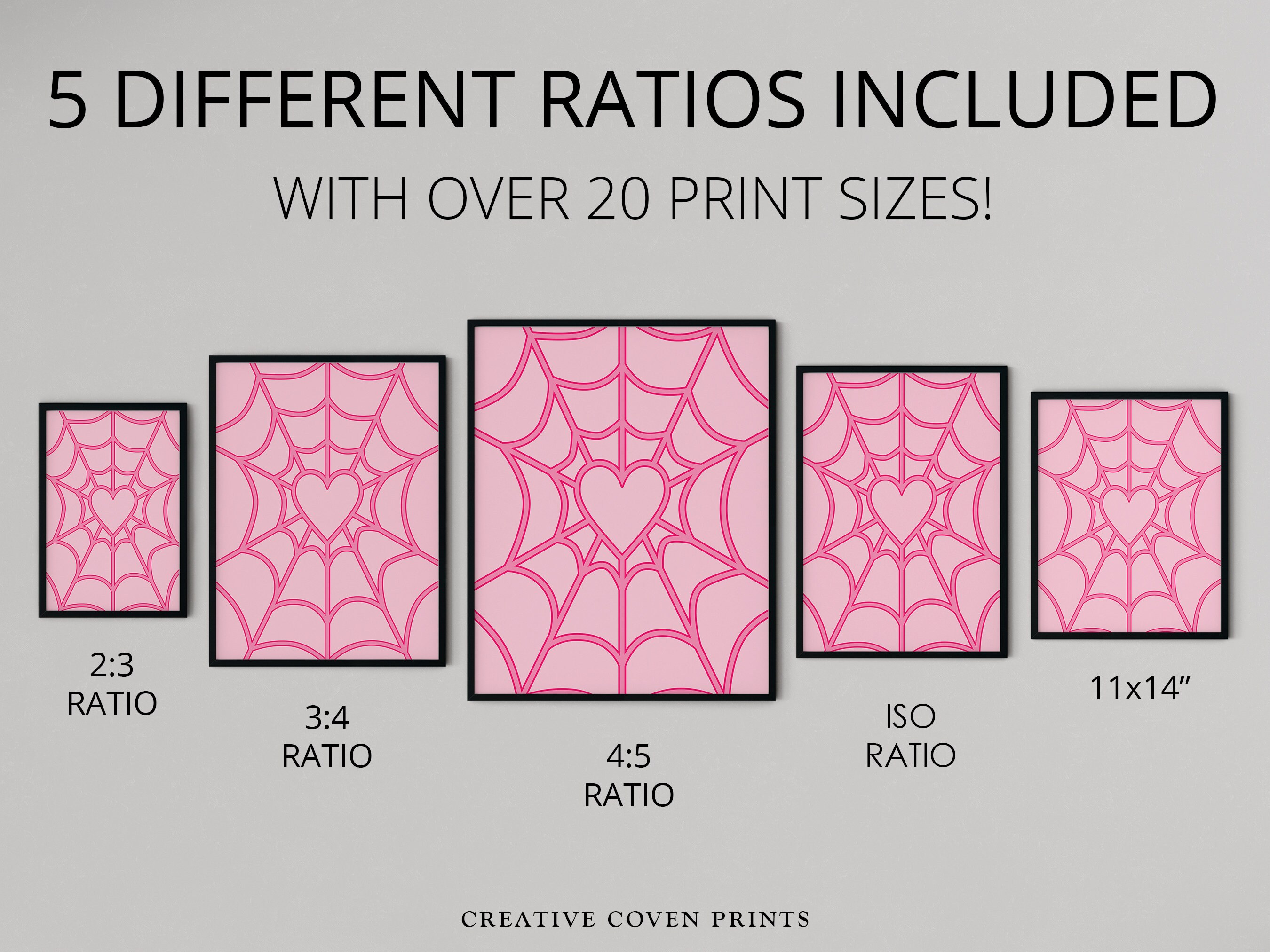 Pastel Pink Set of 2 Prints Pastel Goth Wall Art Halloween - Etsy