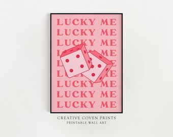 Pink Dice Art Print - Etsy