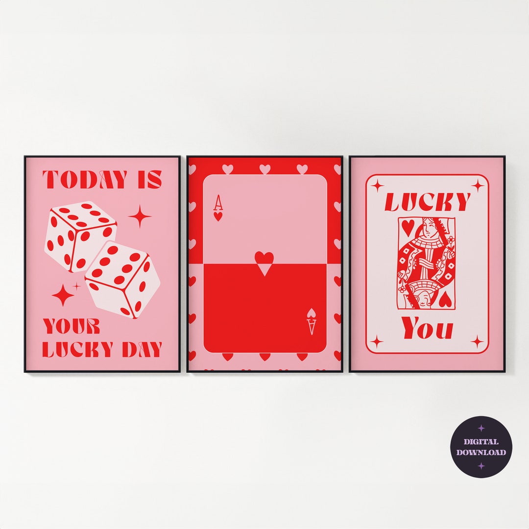 Trendy Wall Art Set of 3 Preppy Poster Prints, 3 Piece Wall Art College ...