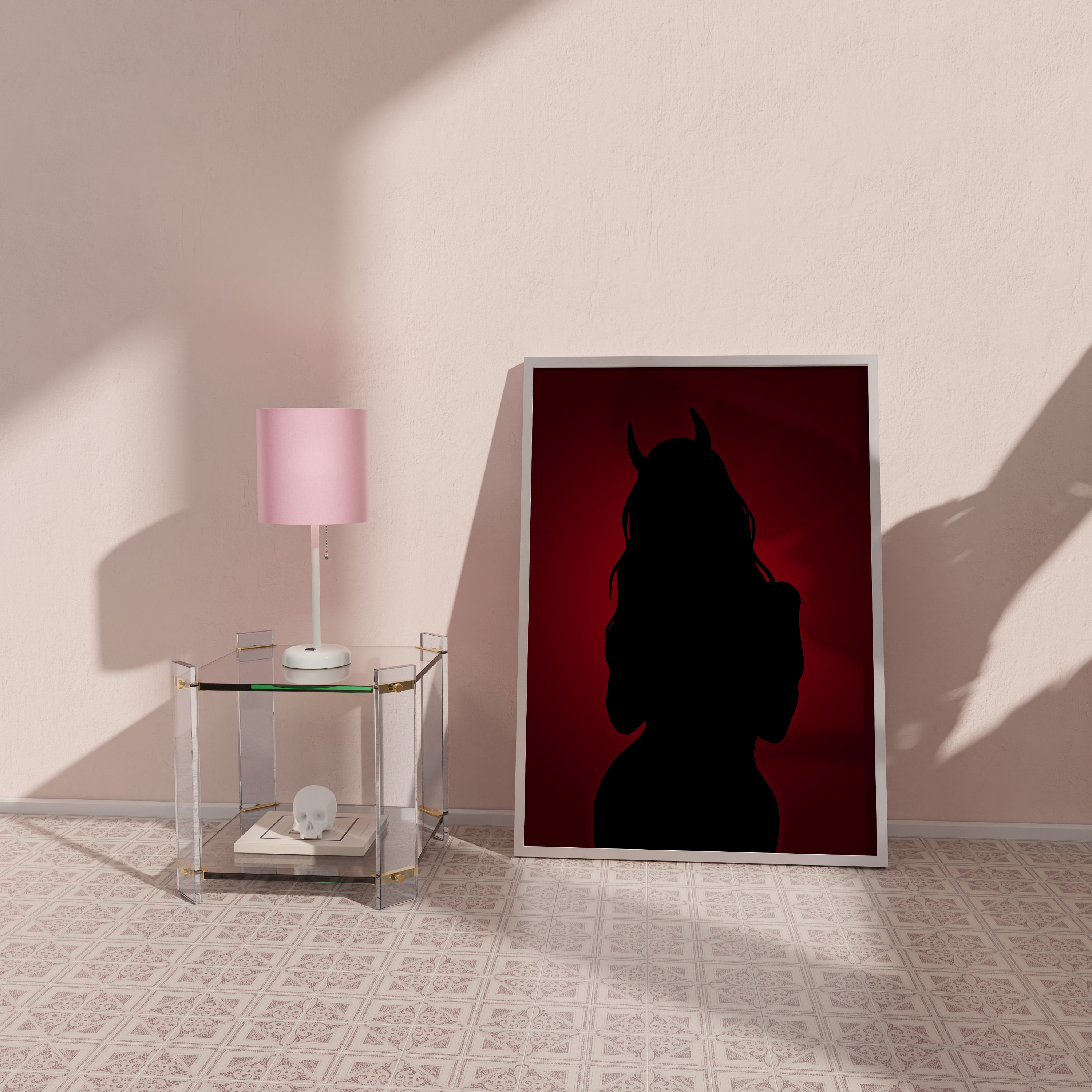 Devil Girl Art, Femme Fatale, Dark Coquette Room Decor, Gothic Wall Art ...