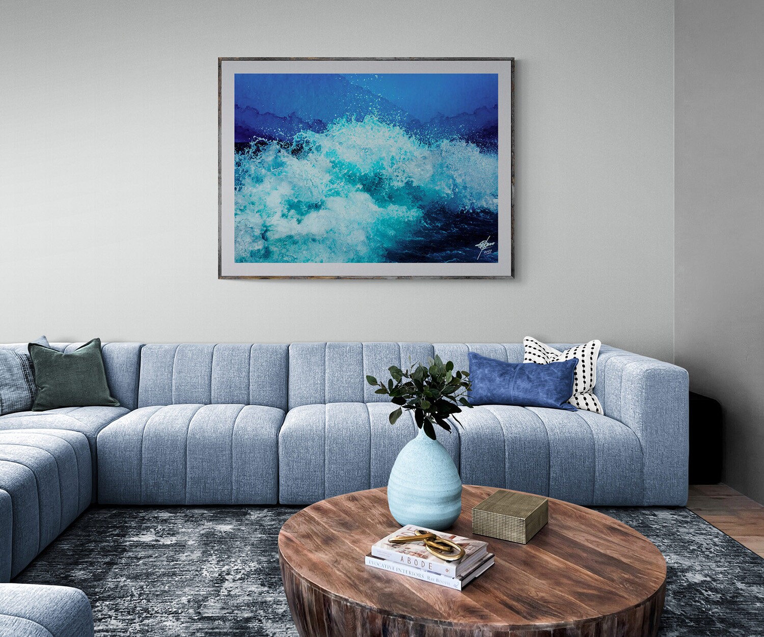 Decorative Art Print, Ocean Art Print, Rough Sea Poster, Waves Wall Art ...