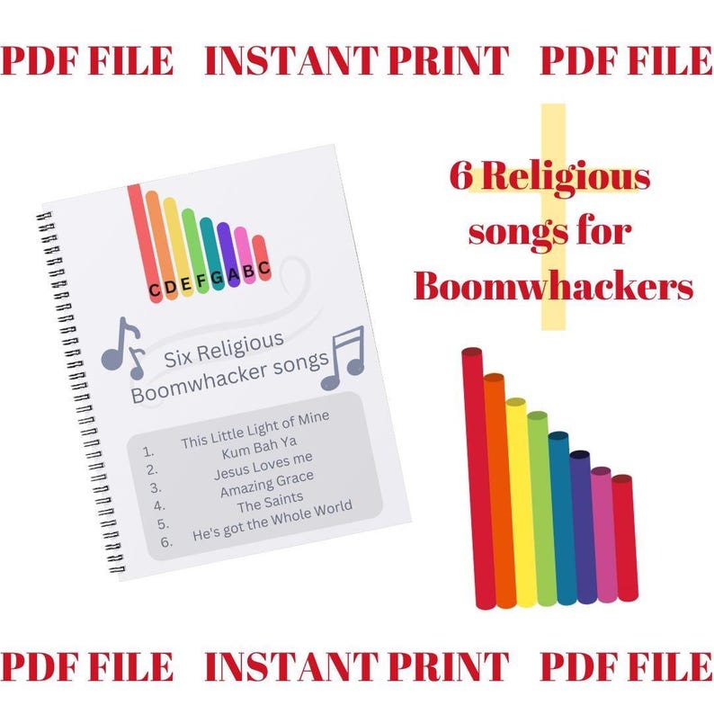 Religious Colour Coded Songs for Boomwhackers - Etsy