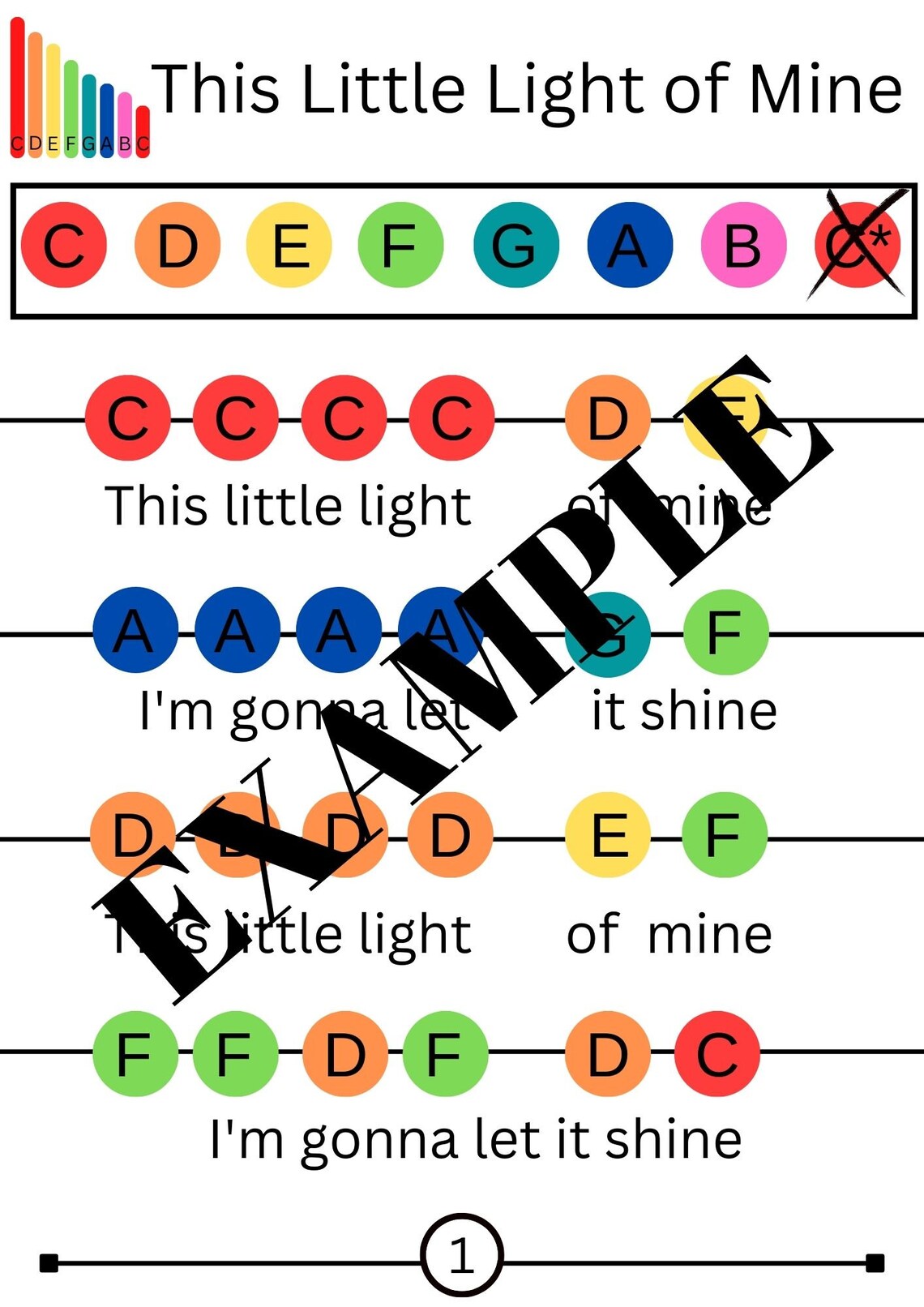 Religious Colour Coded Songs for Boomwhackers - Etsy