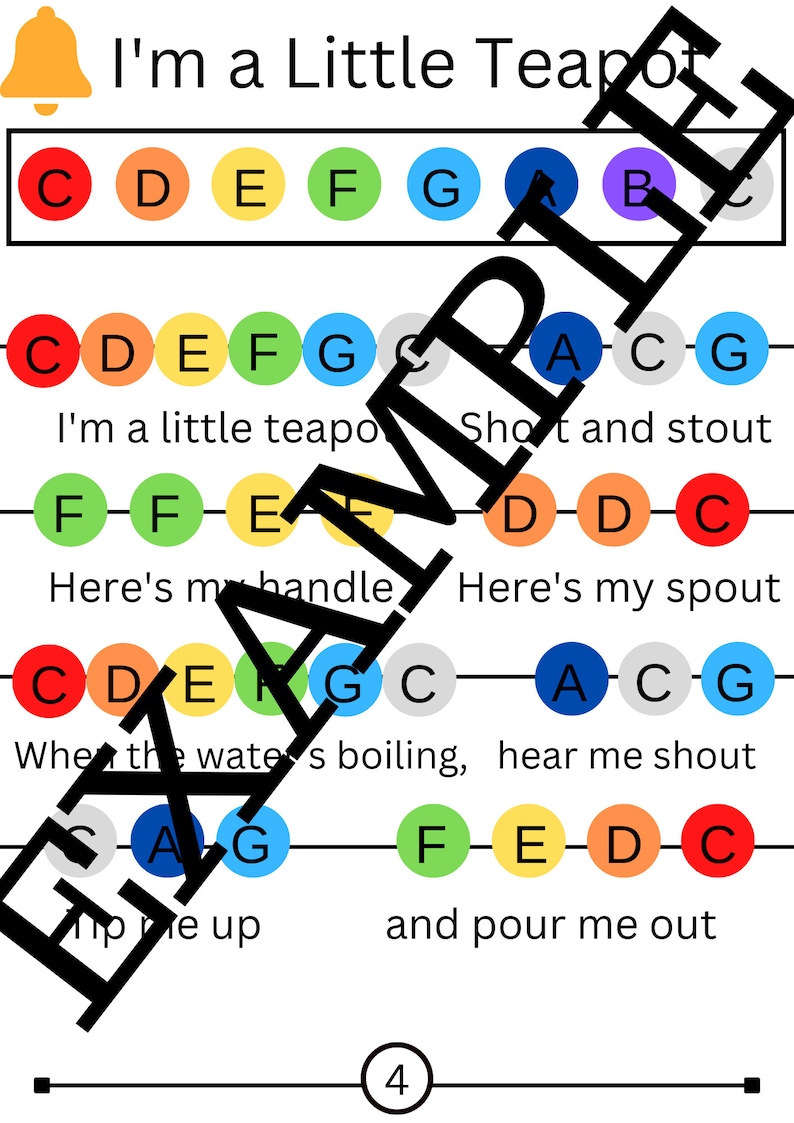 10 Colour Coded Handbell Songs - Etsy