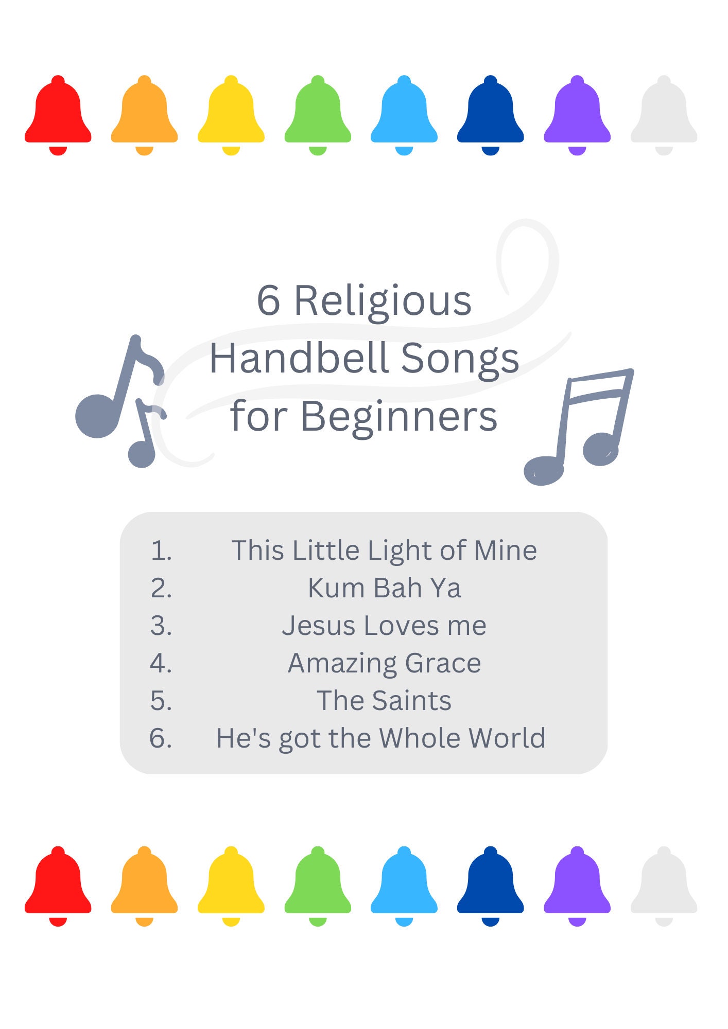 6 Religious Handbell Songs - Etsy