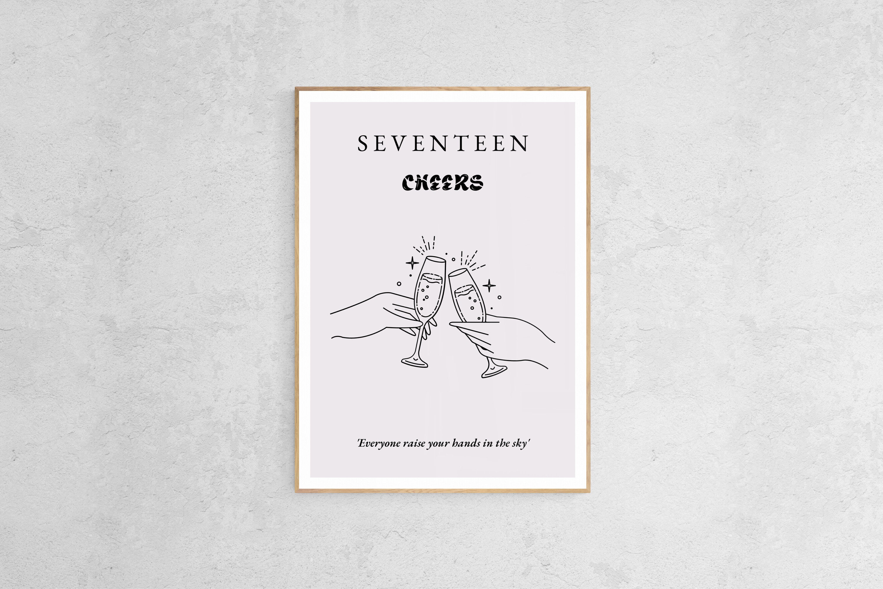 Seventeen Cheers Lyric Poster - Etsy