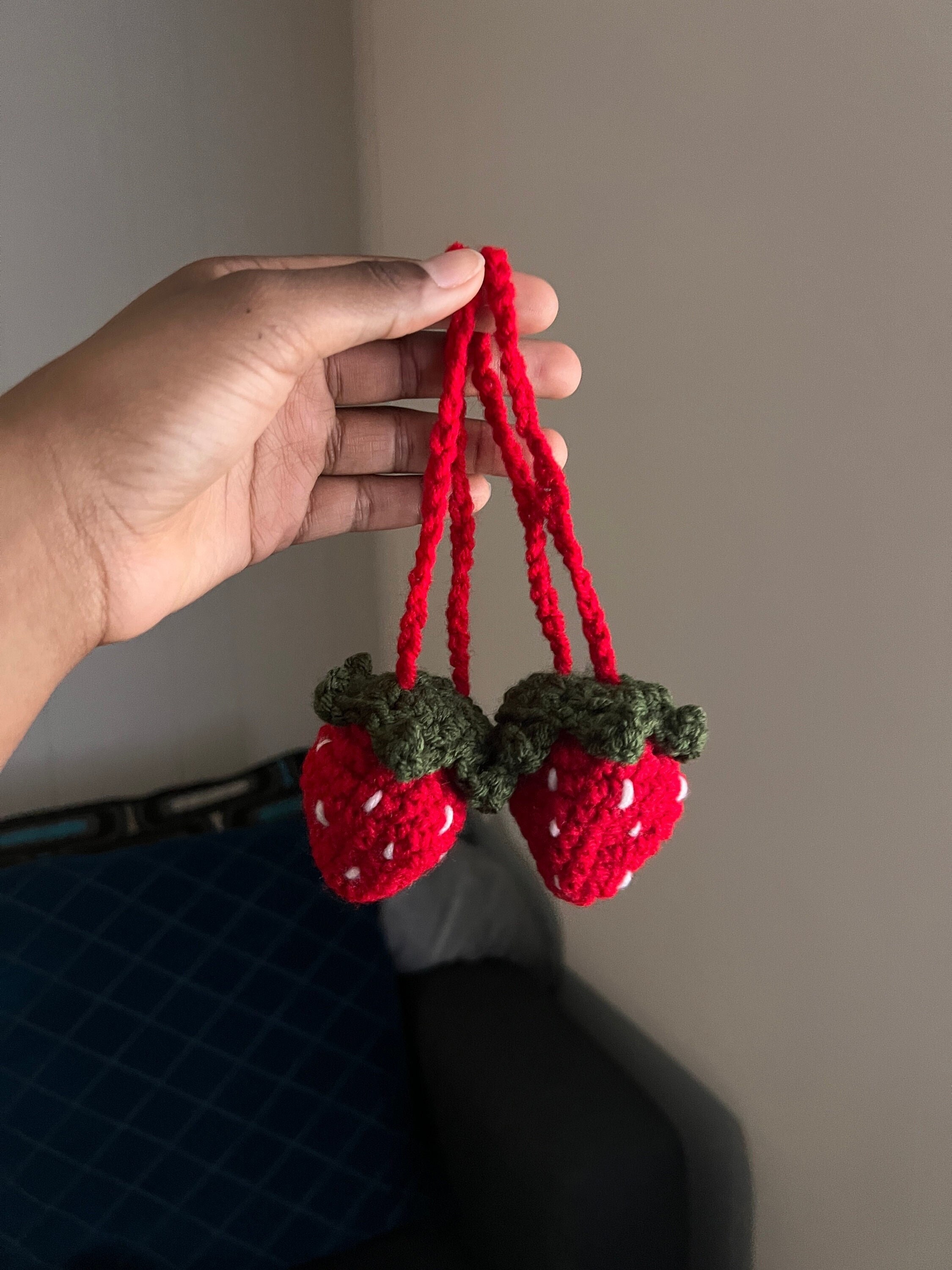 Crochet Strawberry Pouch Handmade Made to Order - Etsy