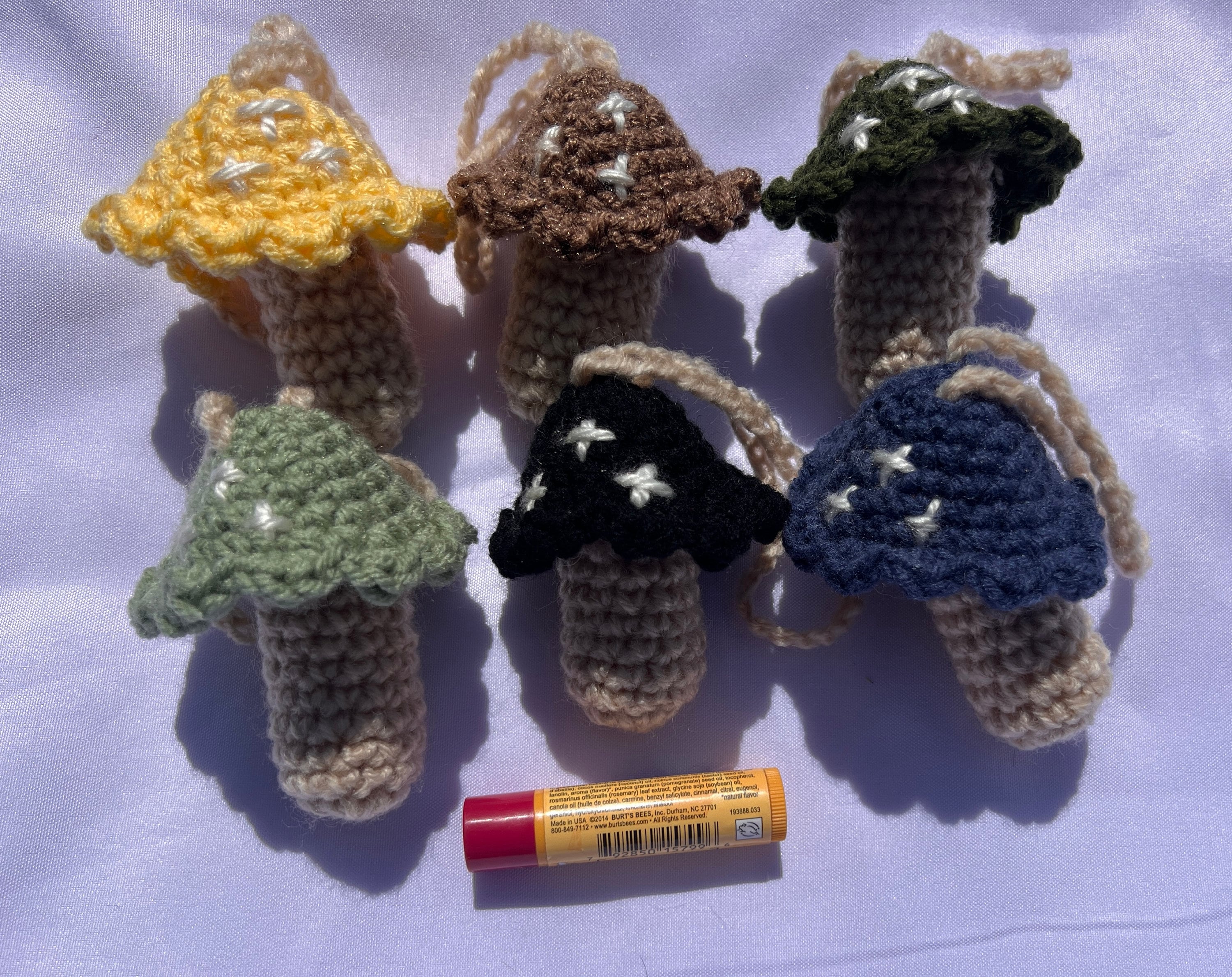Crochet Fairy Mushroom Chapstick Holder PATTERN digital File - Etsy
