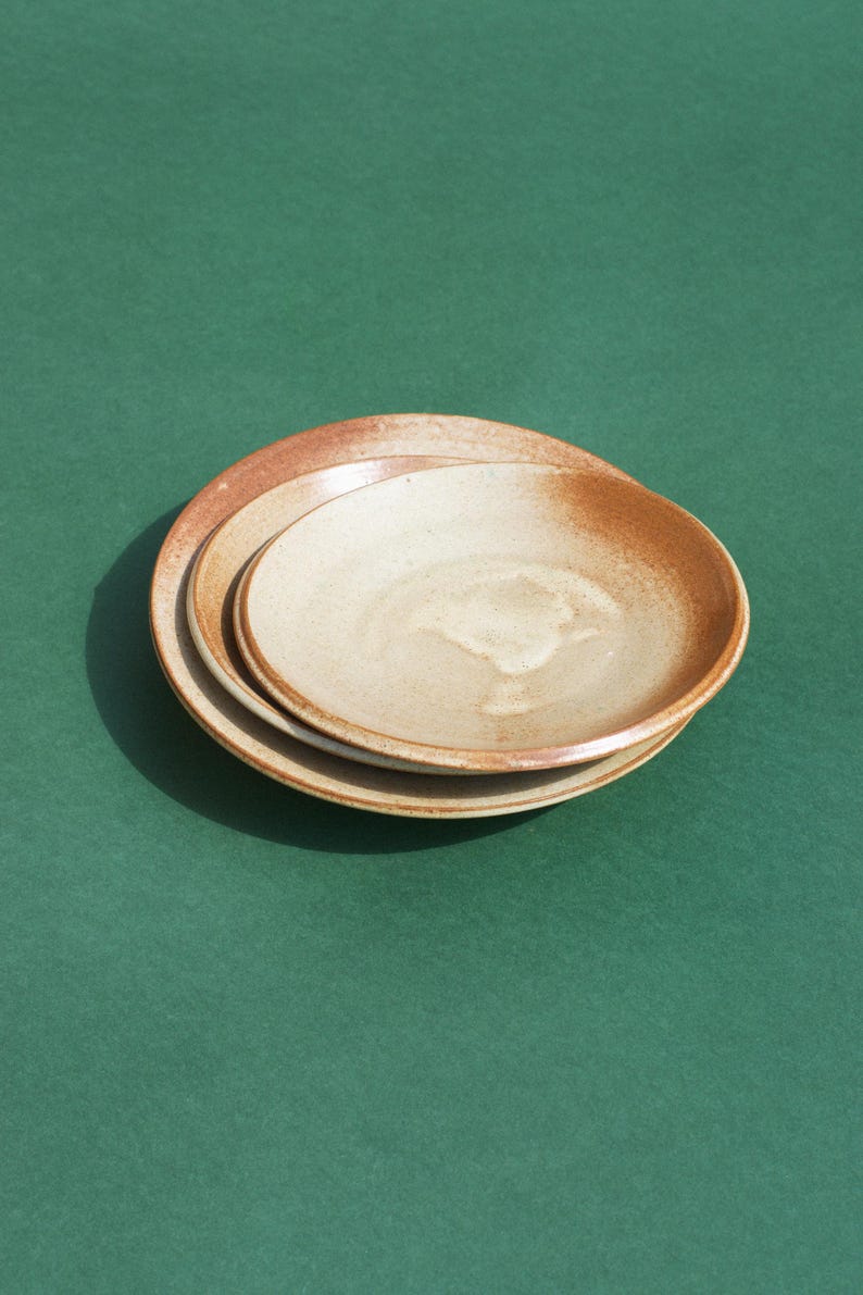 Ceramic Plate – Natural Earth Tones, Pottery Plate in Bright Brown ...