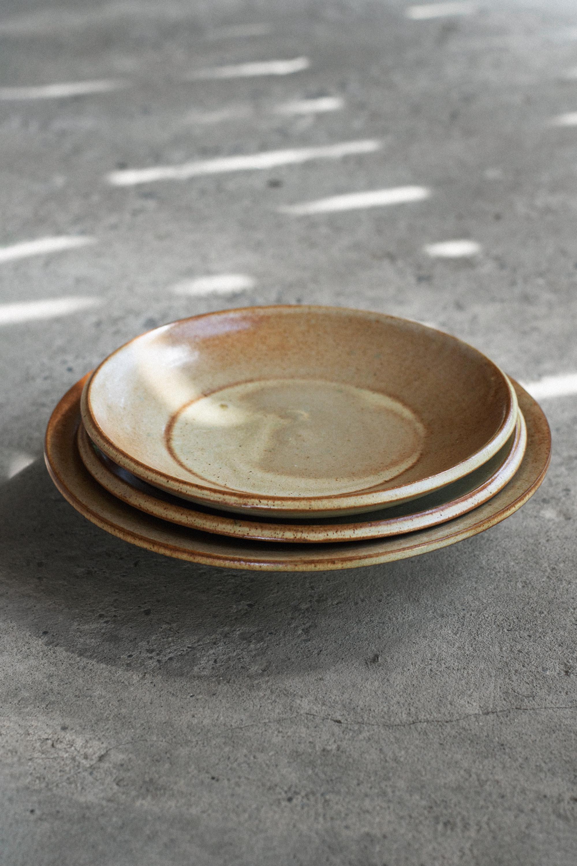 Ceramic Plate – Natural Earth Tones, Pottery Plate in Bright Brown ...