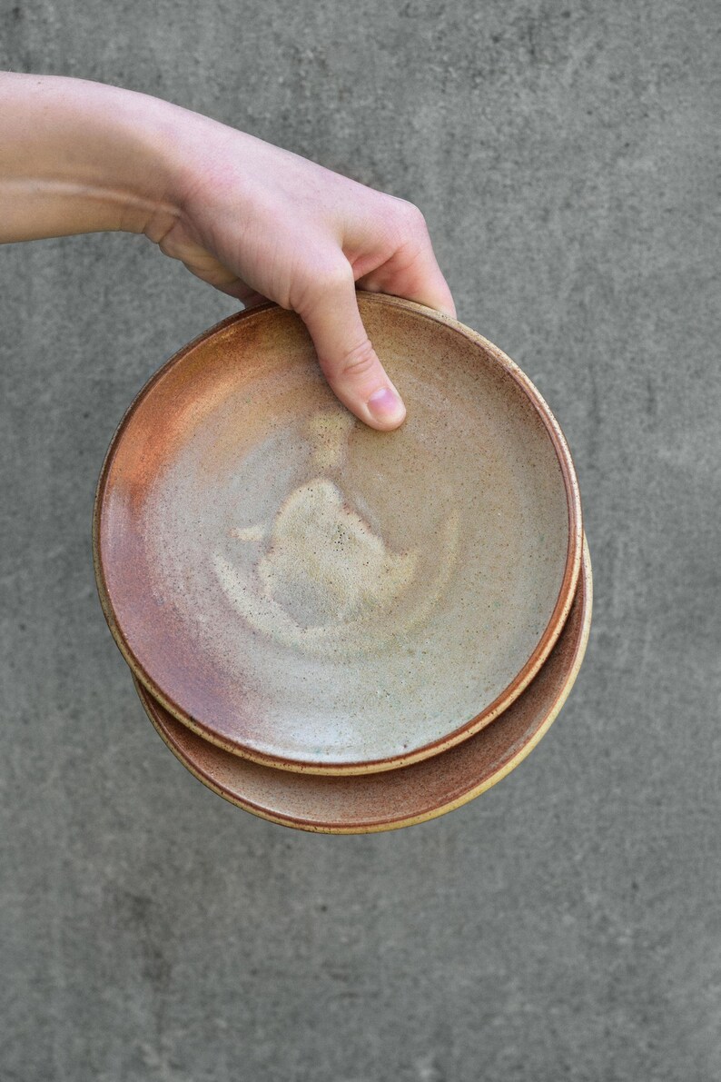 Ceramic Plate – Natural Earth Tones, Pottery Plate in Bright Brown ...