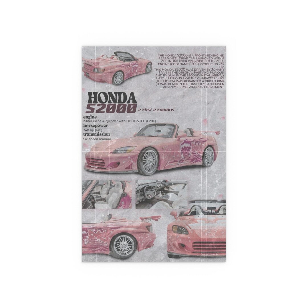 Suki Honda S2000 From Fast and Furious Pink Jdm Car - Etsy