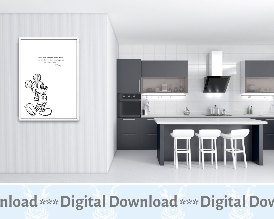 Mickey Mouse Printable Wall Art Set of 3 Nursery Print - Etsy Canada