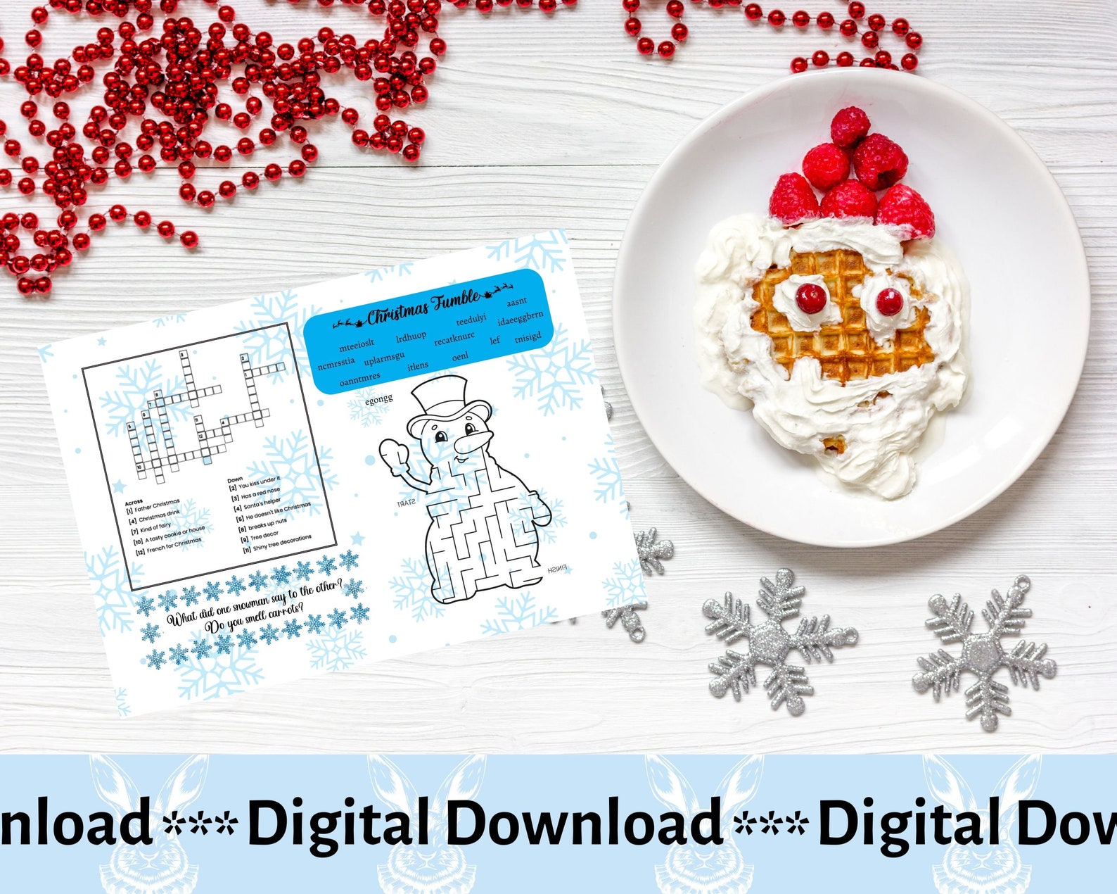 A4 Printable Holiday Activity Sheets for Family, Christmas Puzzles for ...