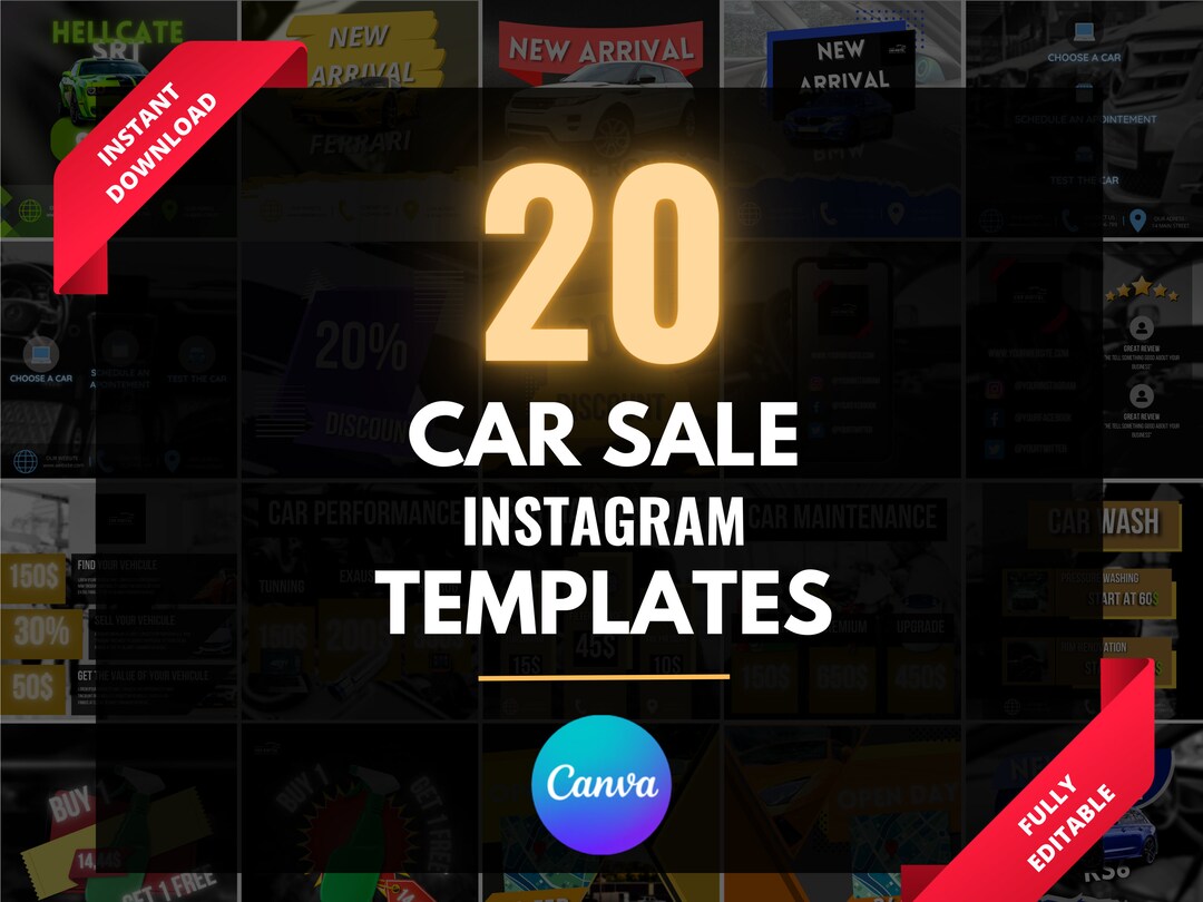 20 Car Dealer Instagram Post Templates | Automotive Car Dealership ...