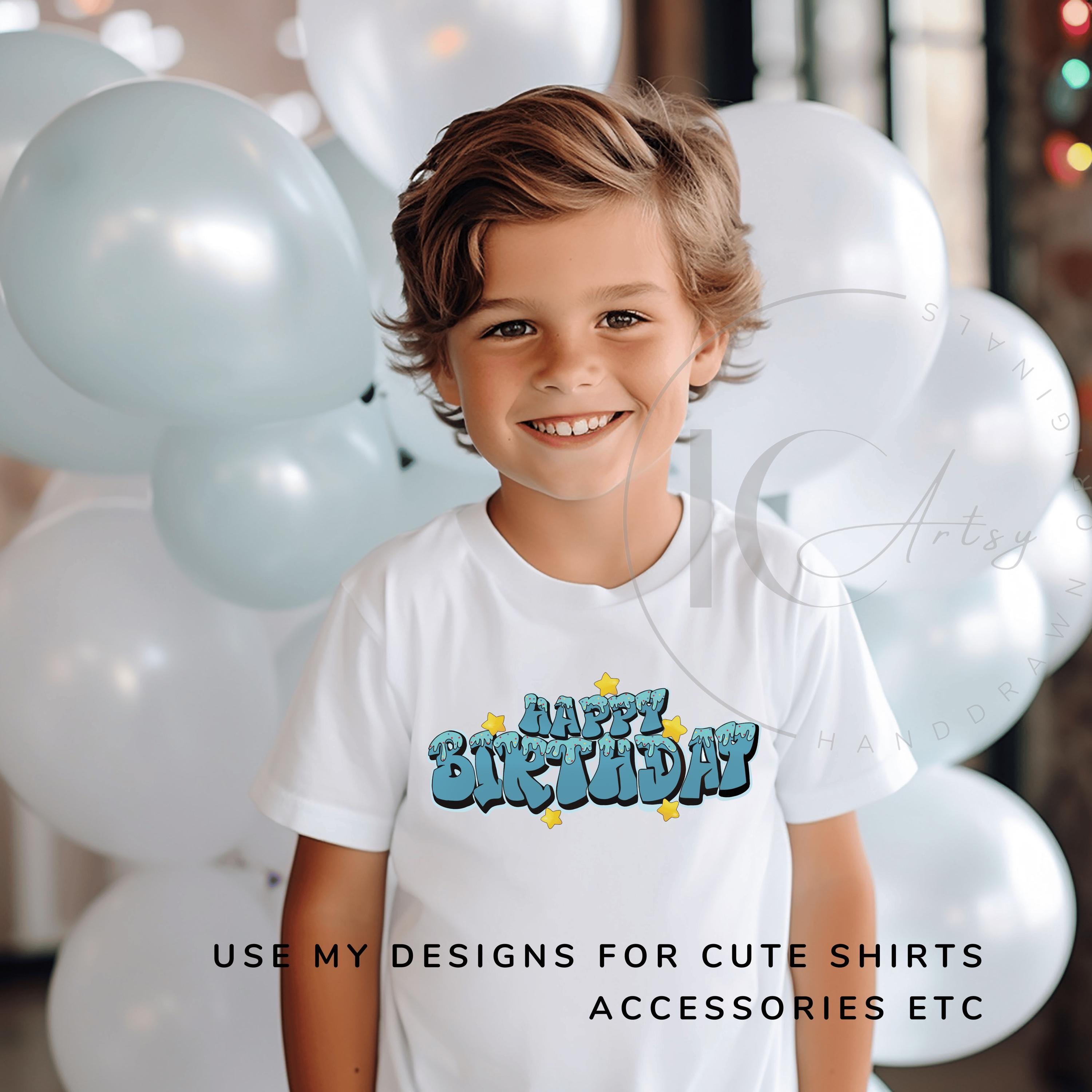 Happy Birthday PNG for Boys, Frosted Text PNG, Blue Happy Birthday PNG ...