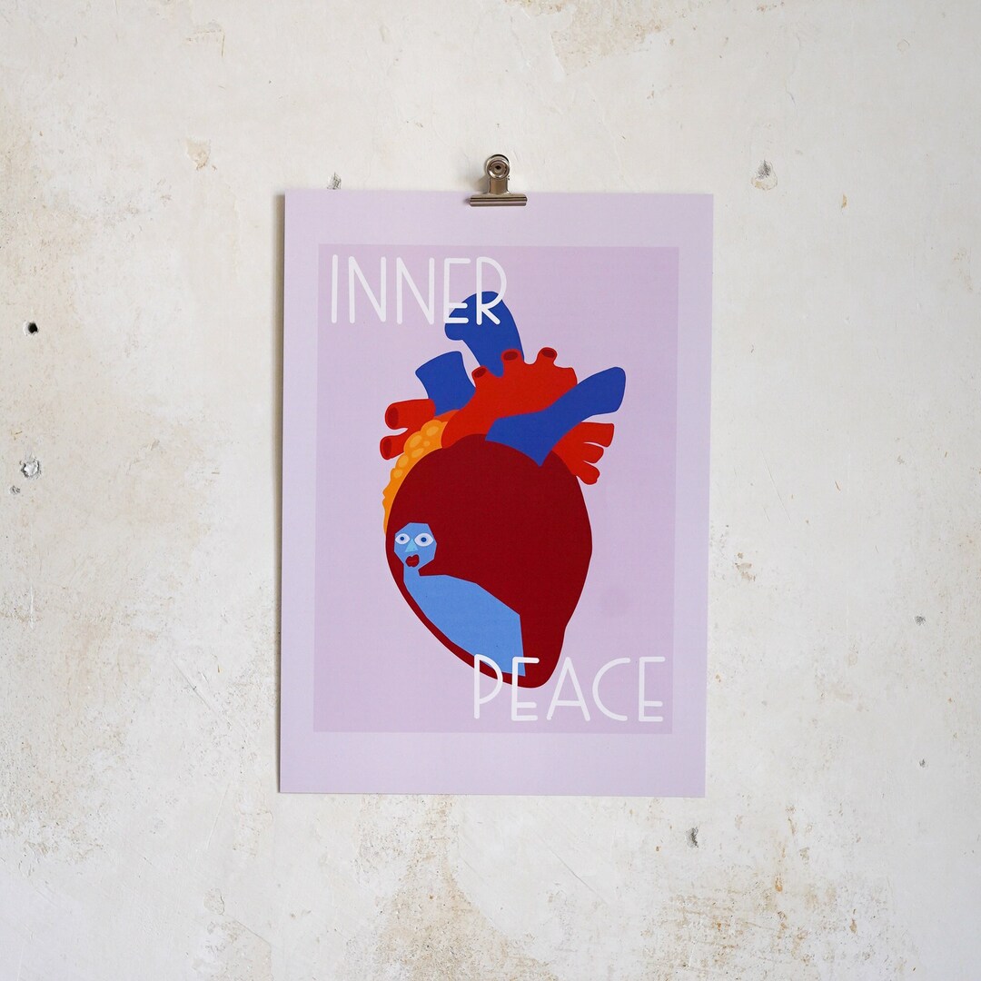 Inner Peace Art Print, Din A3 Poster, Wall Decoration, High-quality ...