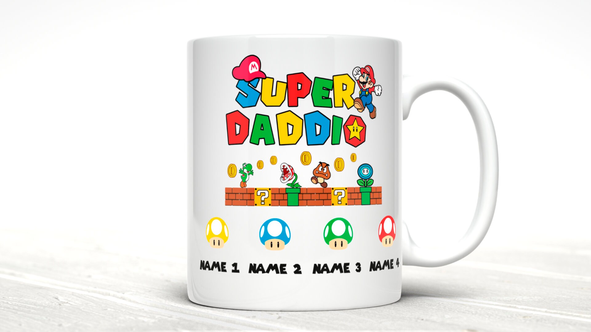 Super Mario Daddio Fathers Day Mug Daddy Gift Fathers Day - Etsy UK
