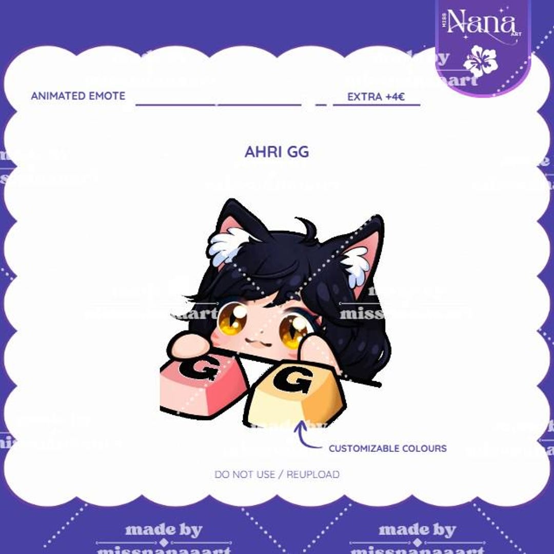 Ahri | League of Legends GG | Animated Emote - Etsy