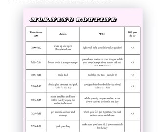 Digital Morning Routine Planner! Printable - Etsy