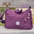 Purple Messenger Bag, Water Residence Bag, Crossbody Bag, Purse, Women ...