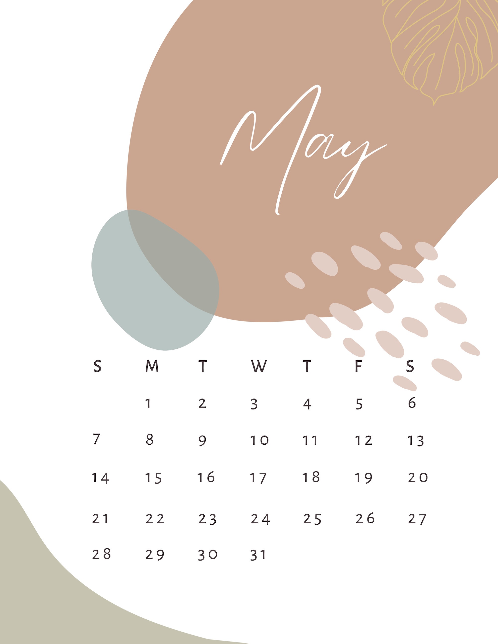 2023 Monthly Calendar Digital Calendar Printable Calendar - Etsy