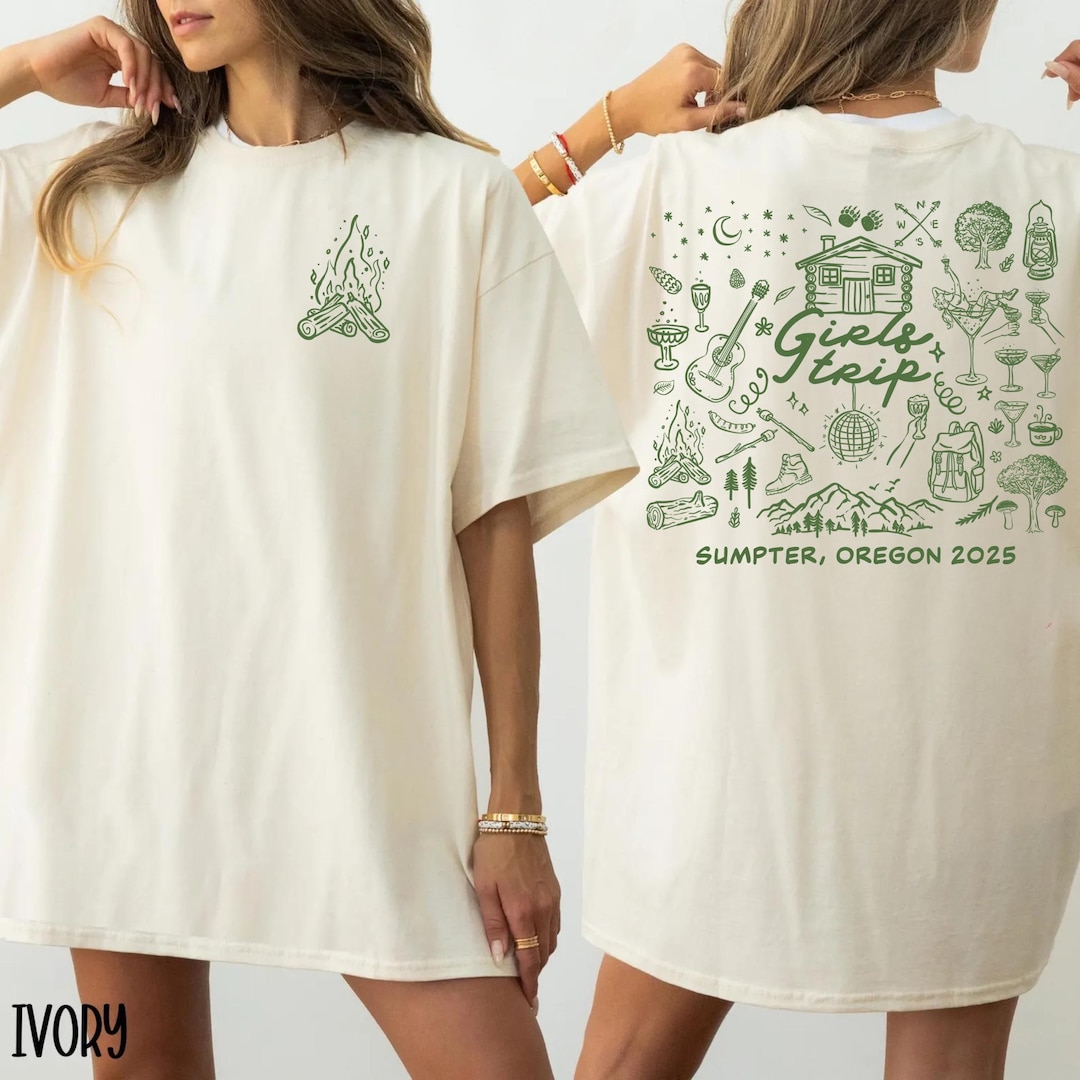 Custom Cabin Girls Trip Shirt Camping Bachelorette Party Shirt ...
